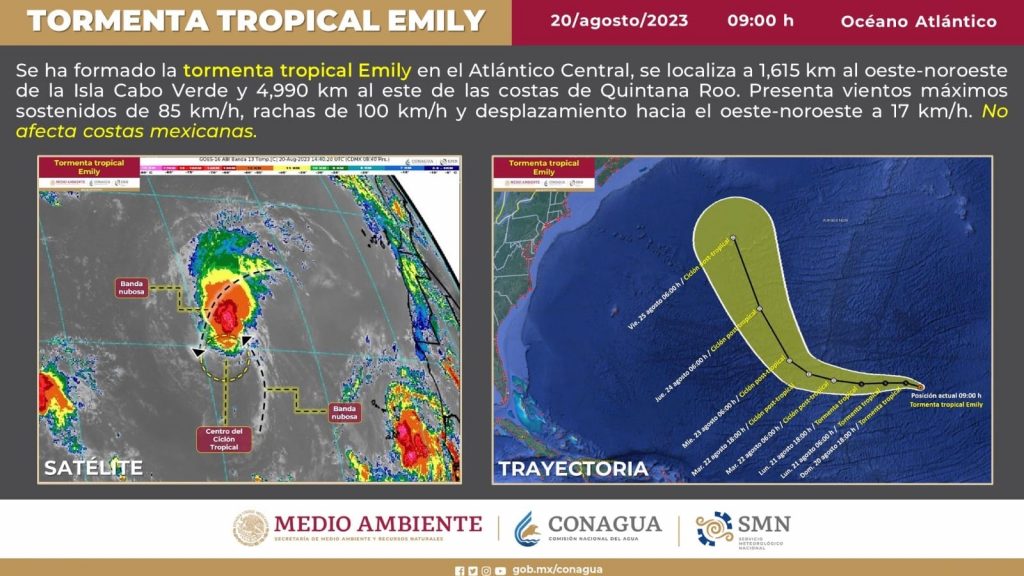 Se forma tormenta tropical 'Emily' en el Atlántico; no representa riesgo para Quintana Roo ...