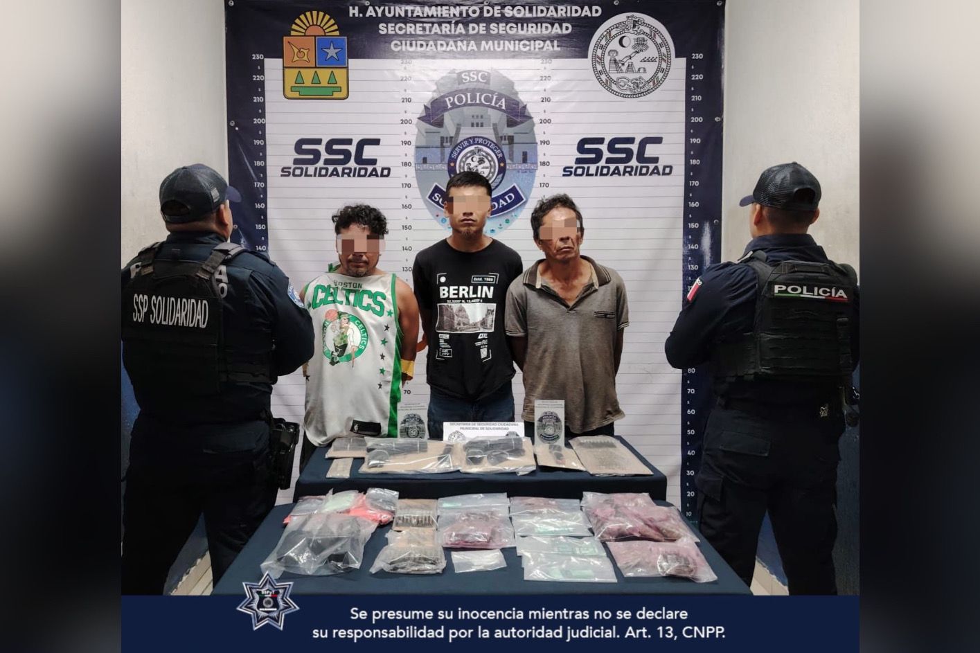 Detienen a tres personas con armas y drogas en la colonia irregular ‘Las Torres’ de Playa del Carmen