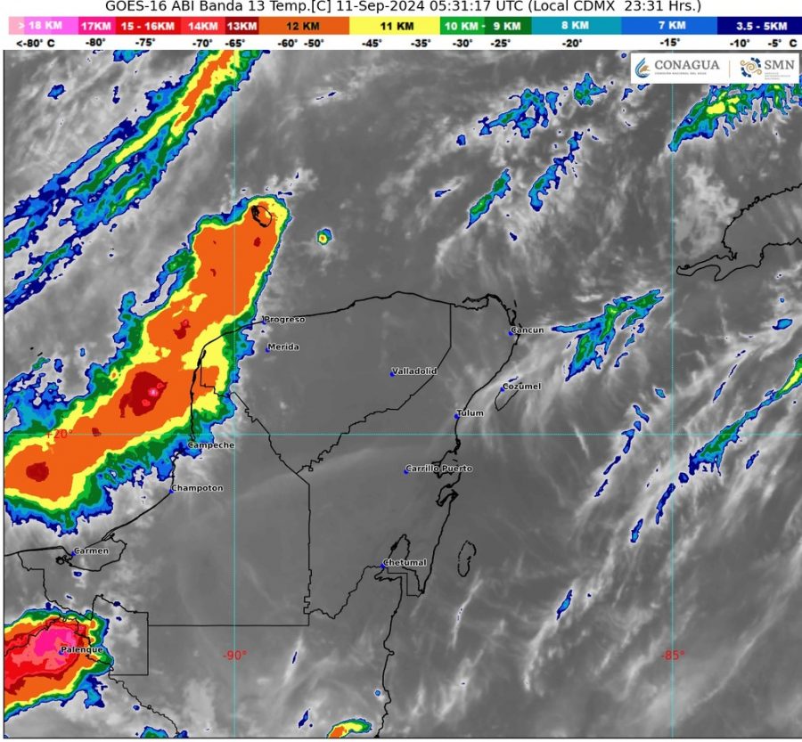 Lluvias aisladas para Quintana Roo este miércoles 11 de septiembre