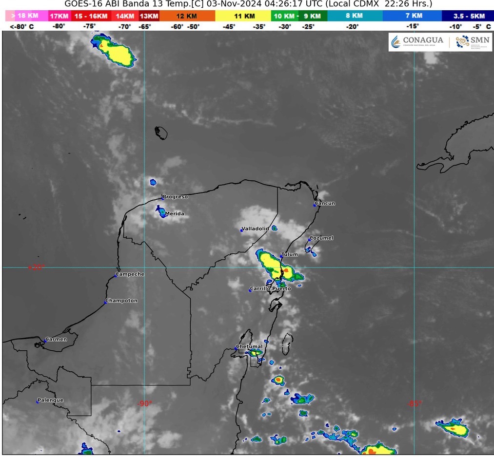 Intervalos de chubascos en Quintana Roo - Quintana Roo Hoy