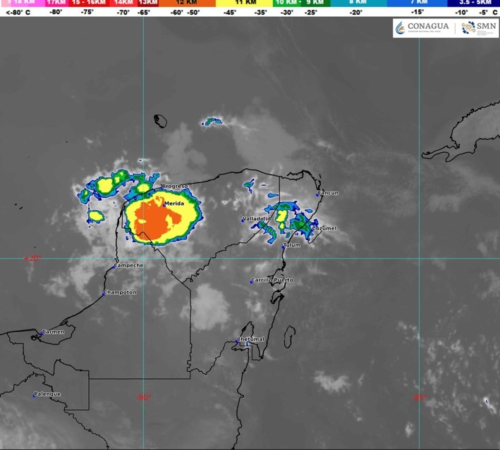 Lluvias con intervalos de chubascos en Quintana Roo