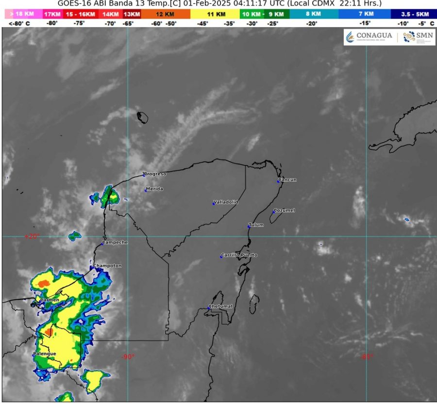 Lluvias aisladas con chubascos en Quintana Roo