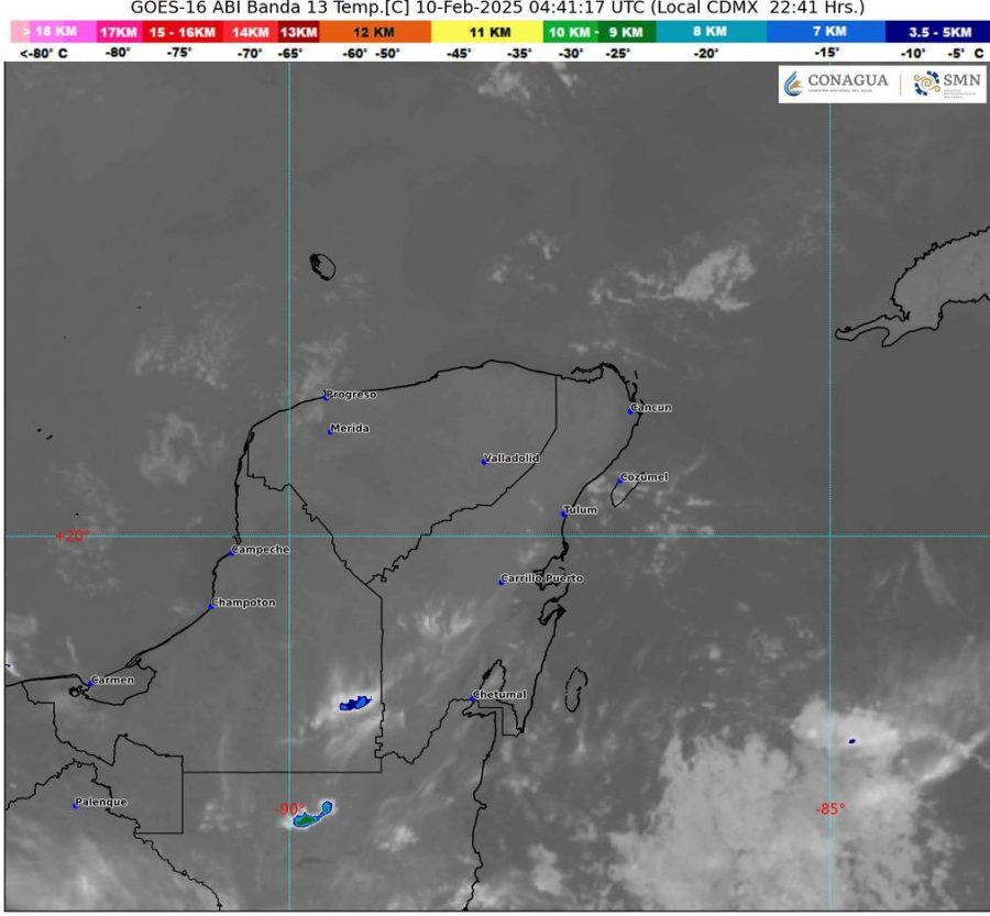 Intervalos de chubascos, temperaturas máximas de 30 a 35 grados en Quintana Roo