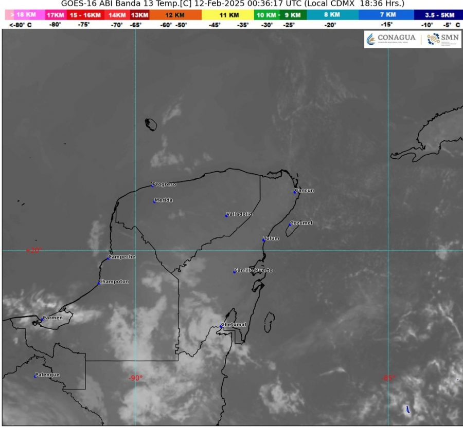Lluvias aisladas en Quintana Roo