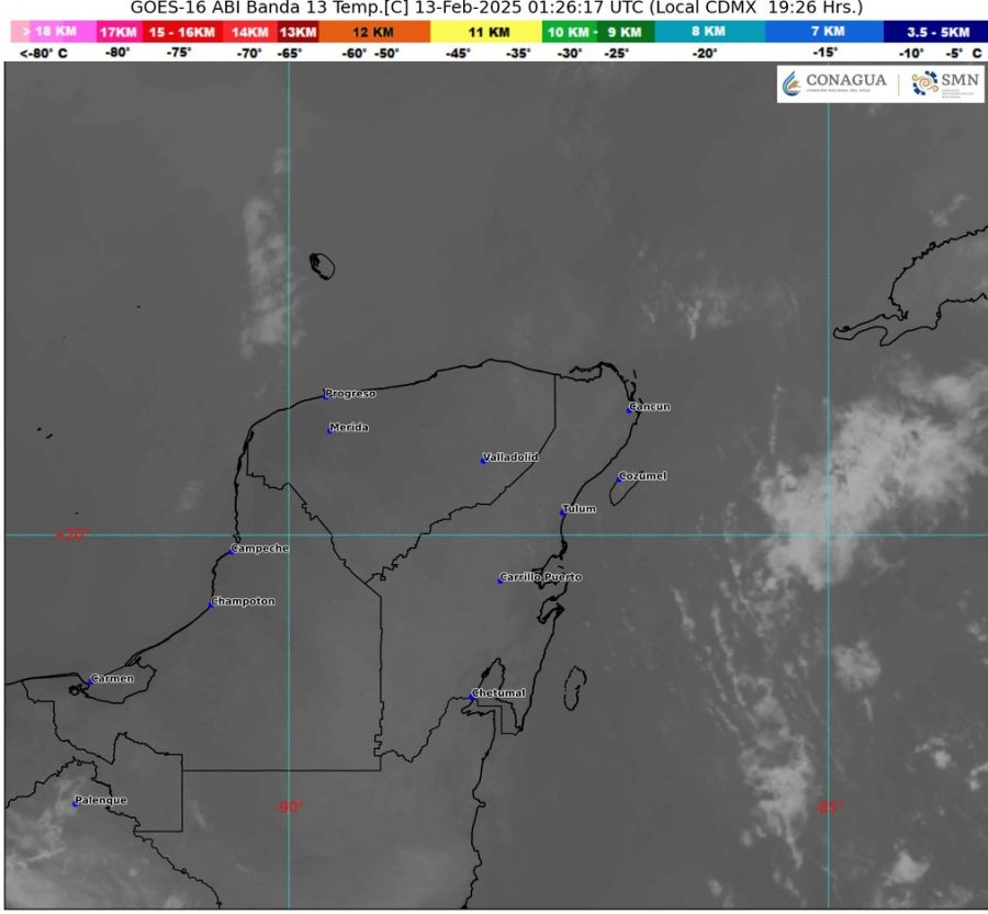 Lluvias aisladas en Quintana Roo